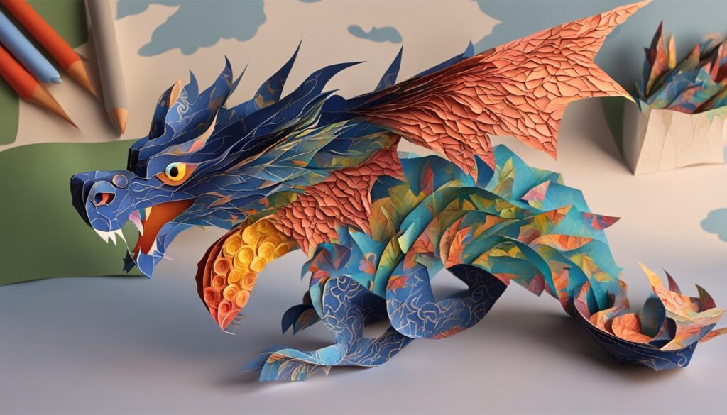 Wunderschãne Drachen Falten Aus Papier Bilder